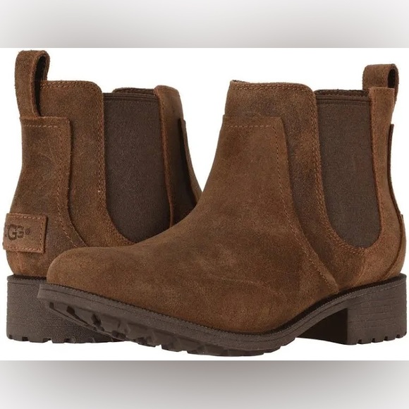 UGG | Shoes | Ugg Bonham Brown Suede Genuine Leather Wool Lined Pull On ...